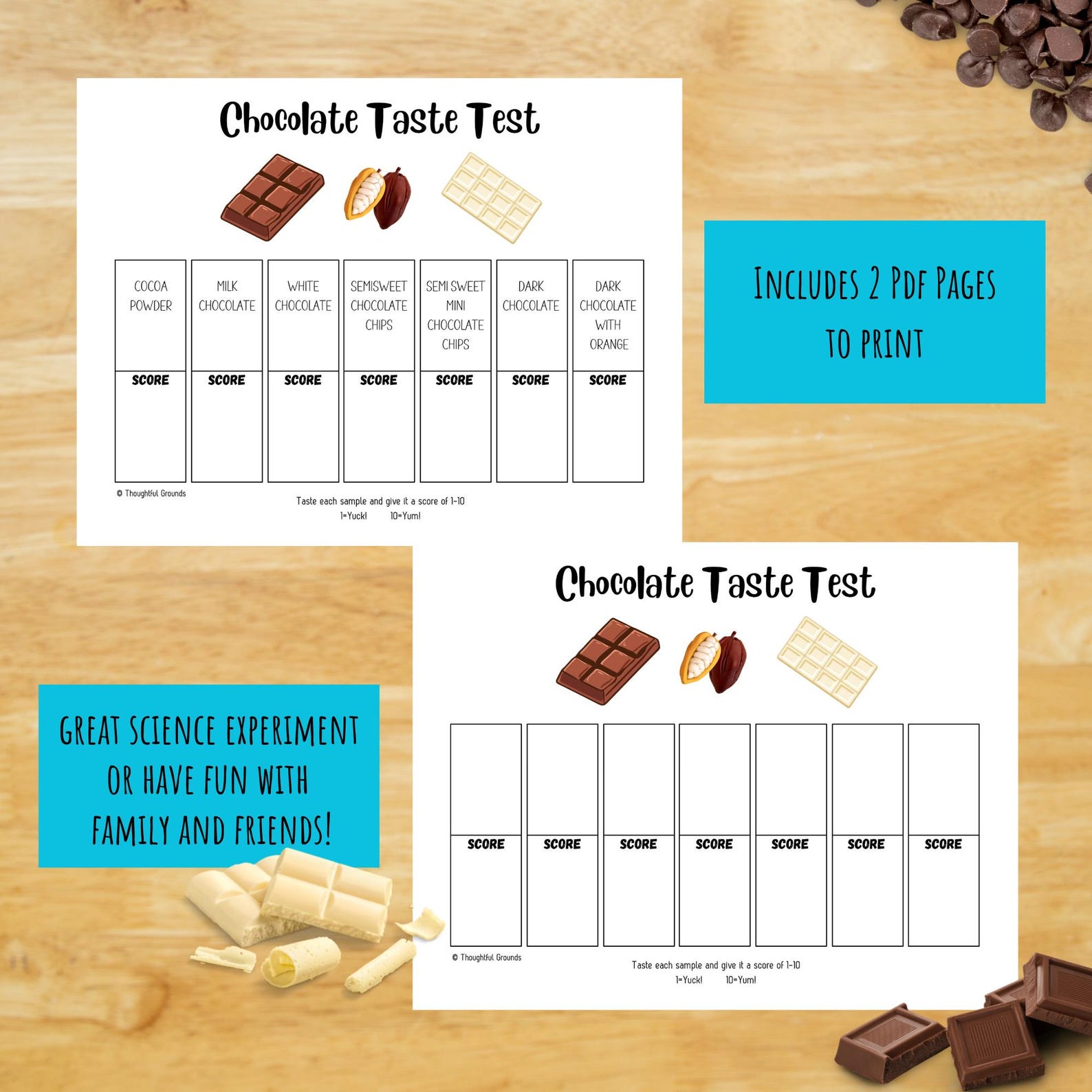 Chocolate Taste Test Recording Sheet Science Experiment Worksheet STEM ...
