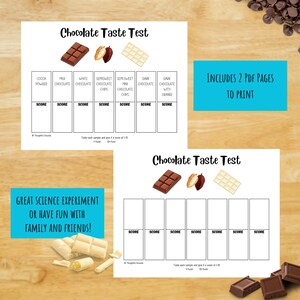 Chocolate Taste Test Recording Sheet Science Experiment Worksheet STEM ...