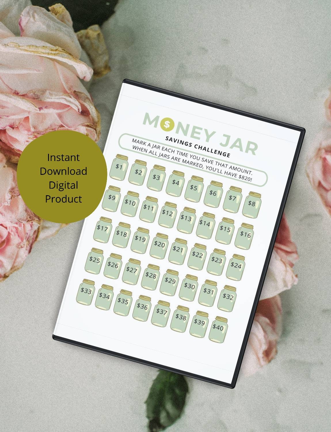Money Jar Savings Challenge Printable, Savings Tracker - Etsy Finland