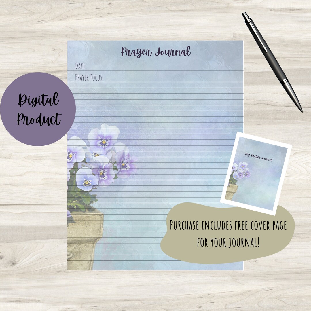 Colorful Flower Prayer Journal Printable, With Free Printable Journal ...