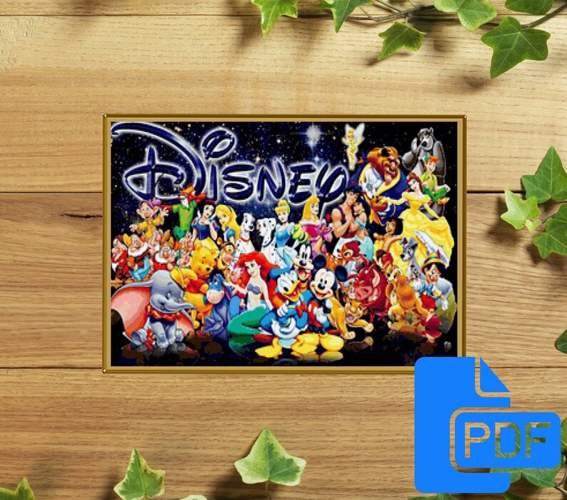 Counted Cross Stitch Pattern Disney characters cross stitch | Etsy