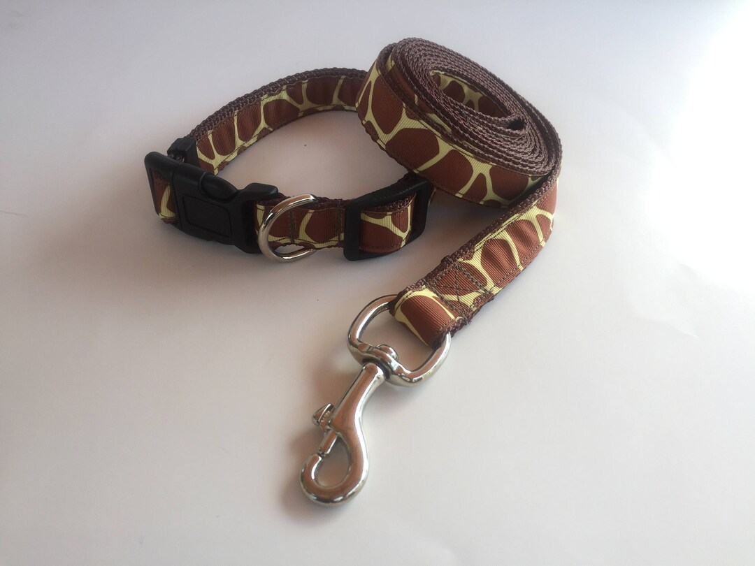 Dog Collar, 1" Dog Collar, Giraffe Print Dog Collar, Matching Leash ...