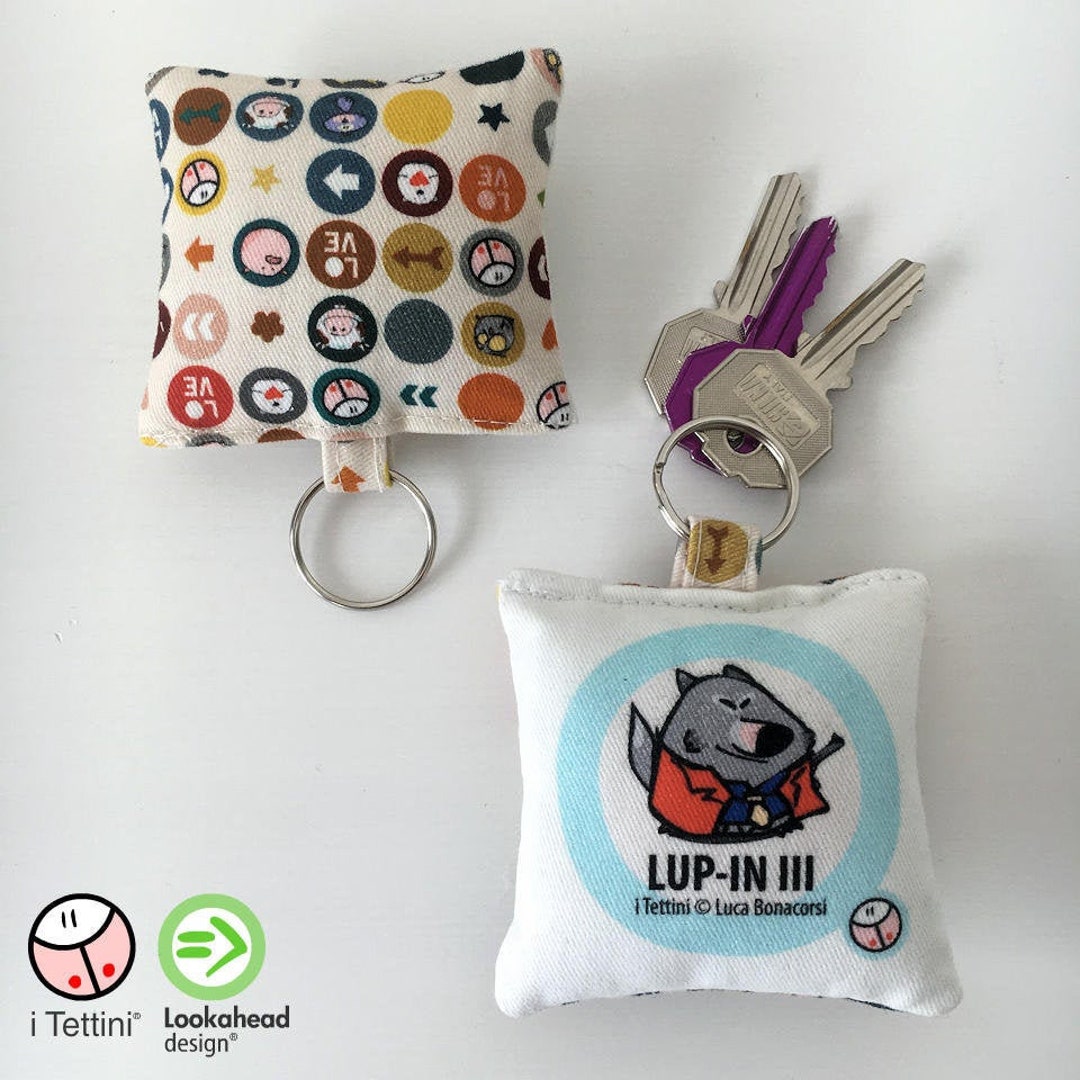 LUPIN Keychain, the Tettini® Custom Illustrated Cotton Keychain - Etsy