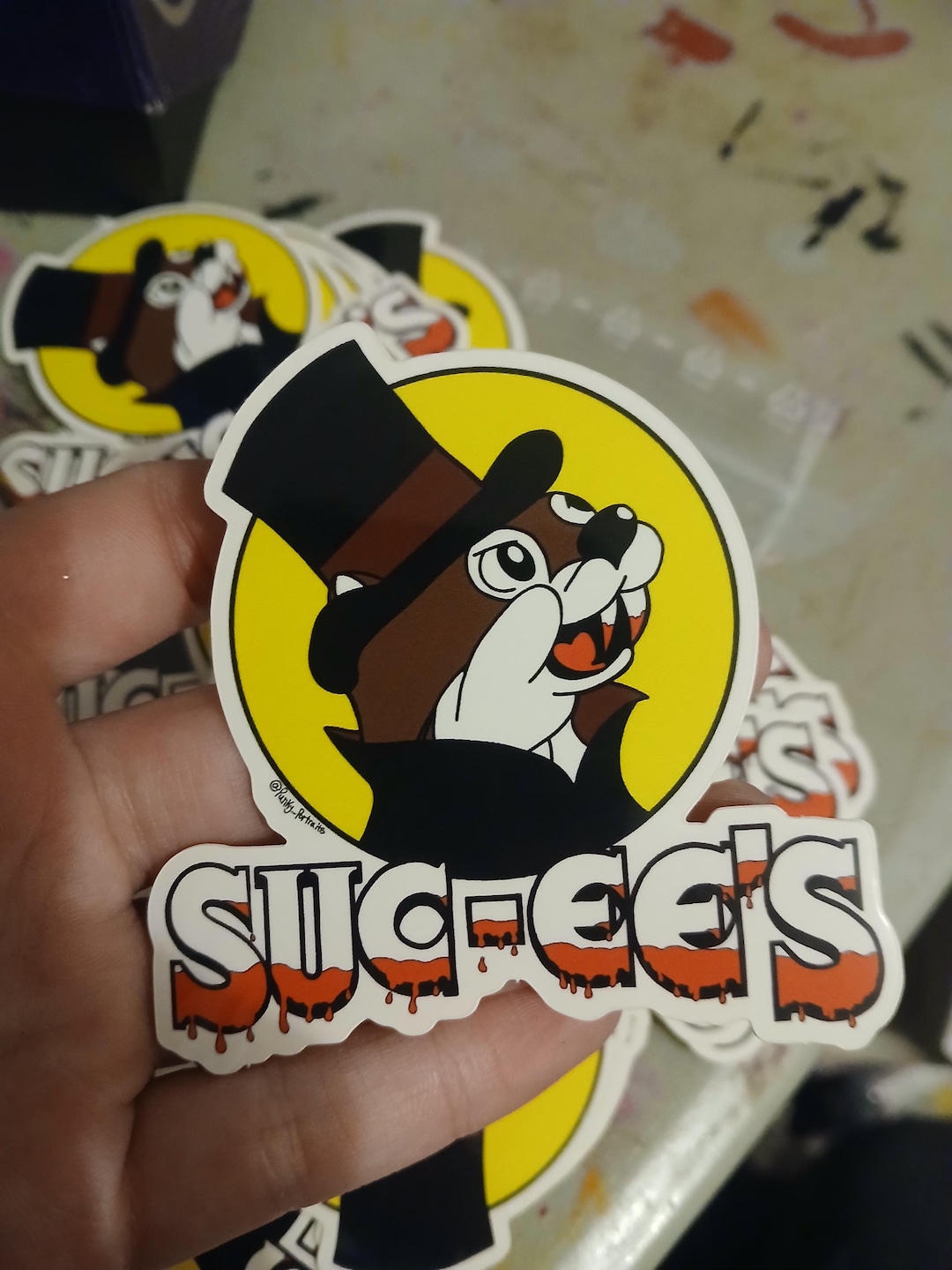 Gas Station Beaver Vampire Fanart Sticker! - Etsy