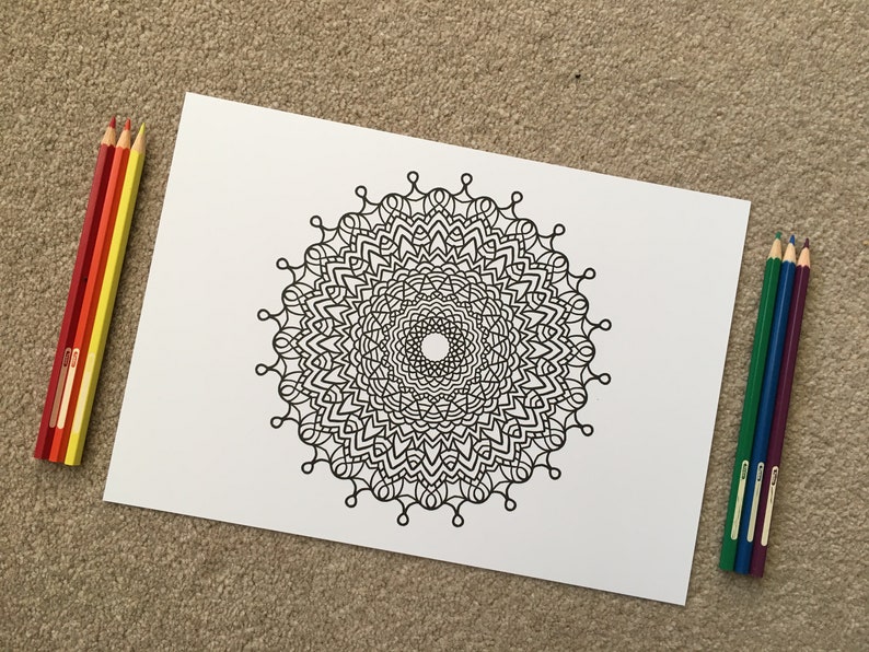 A4 Mandala Colouring Sheets Set of 5 Designs - Etsy