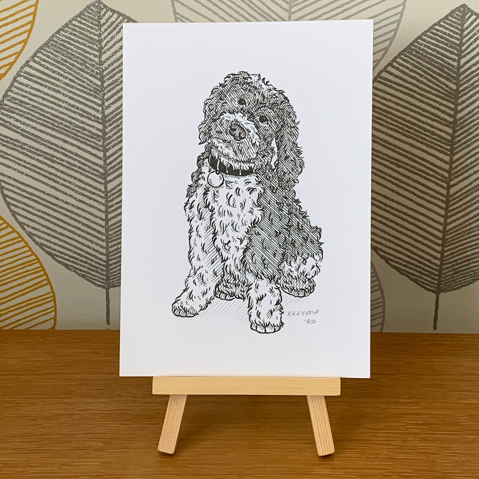 Cockapoo Original A5 Dog Illustration - Etsy
