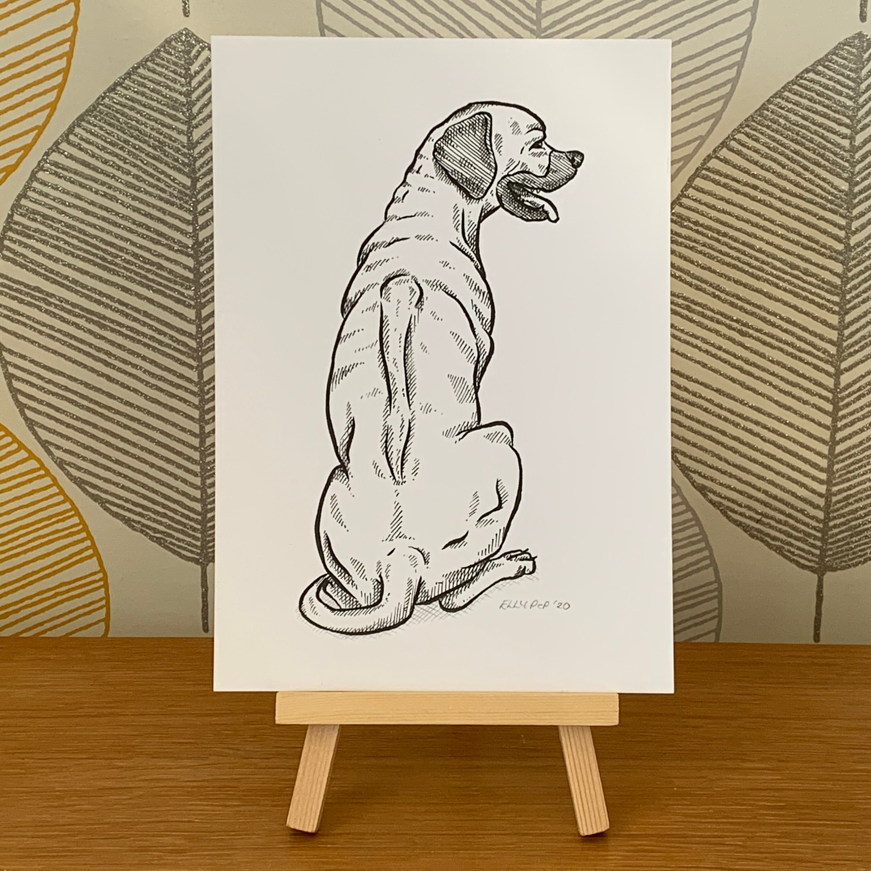 Rhodesian Ridgeback Original A5 Dog Illustration | Etsy
