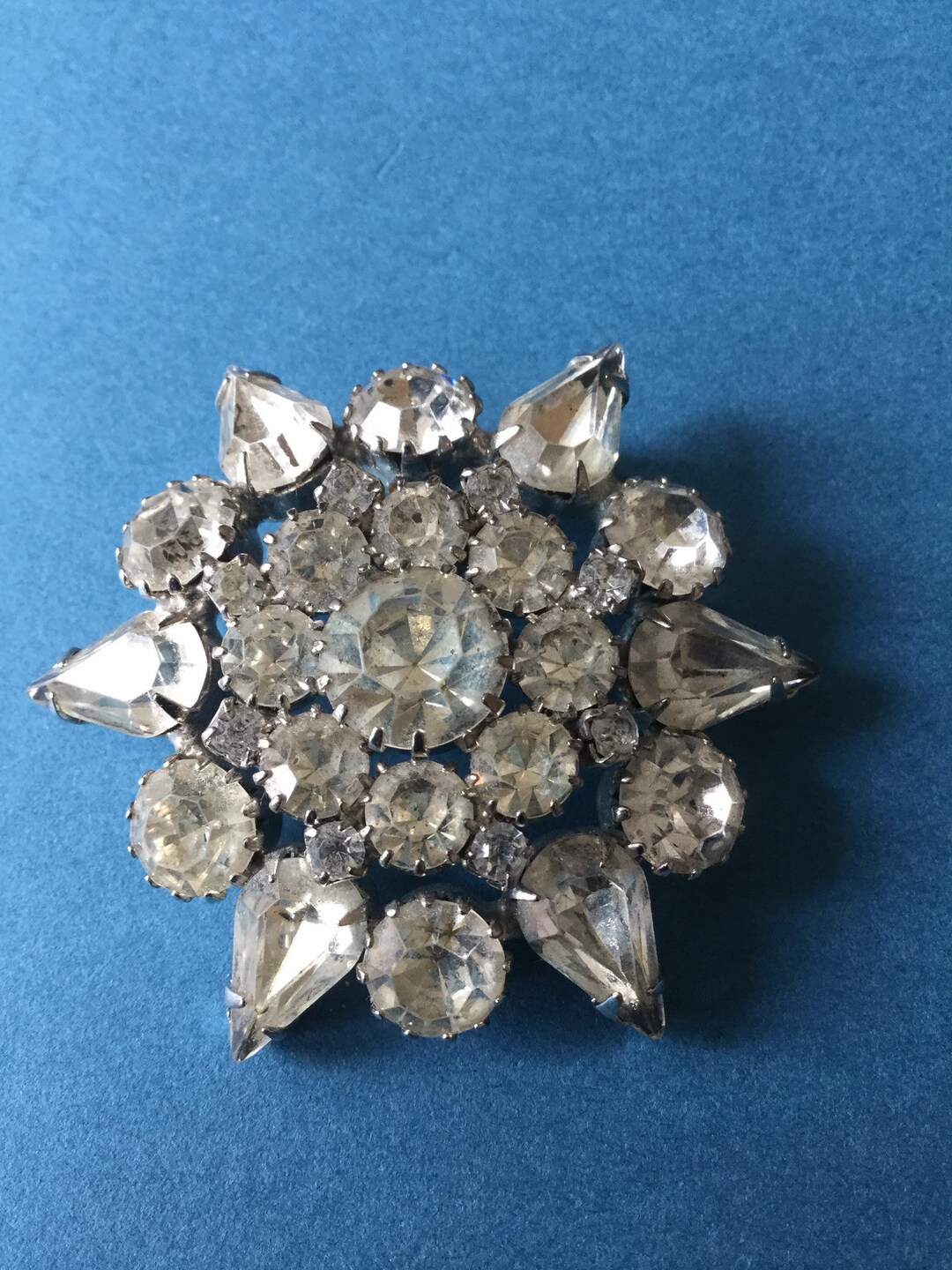 Weiss Rhinestone Brooch C1950 - Etsy