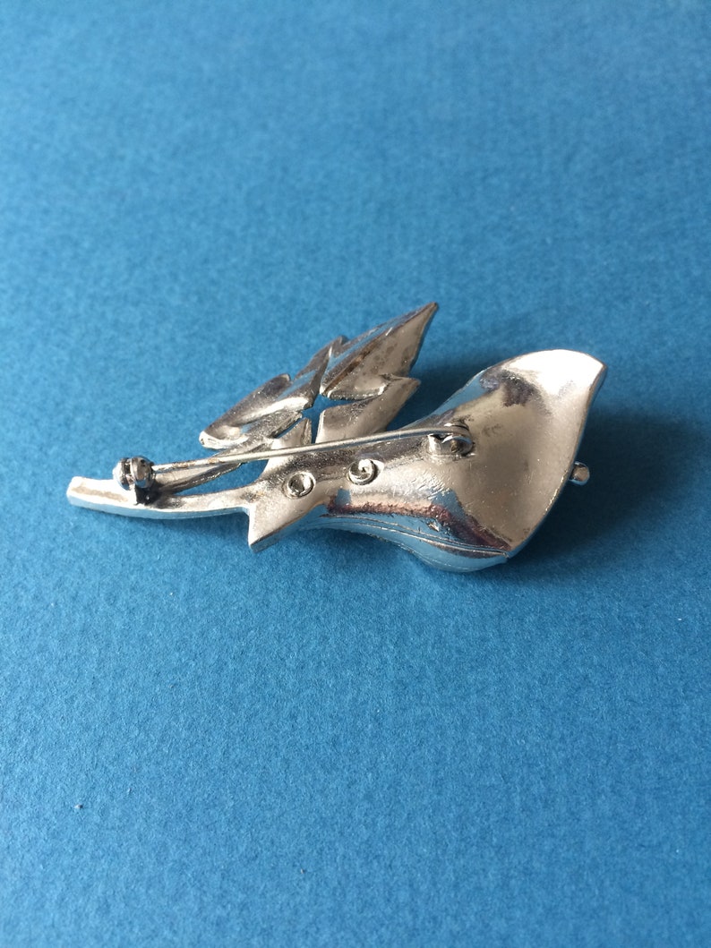 Floral Marcasite Pin C1940 - Etsy