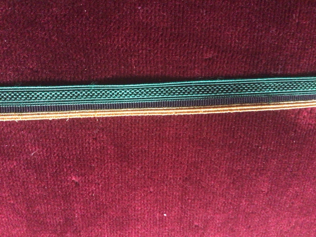 Lot of 12 M of Military Braid in Cotton Silk and Metal Measuring 1.3 Cm ...