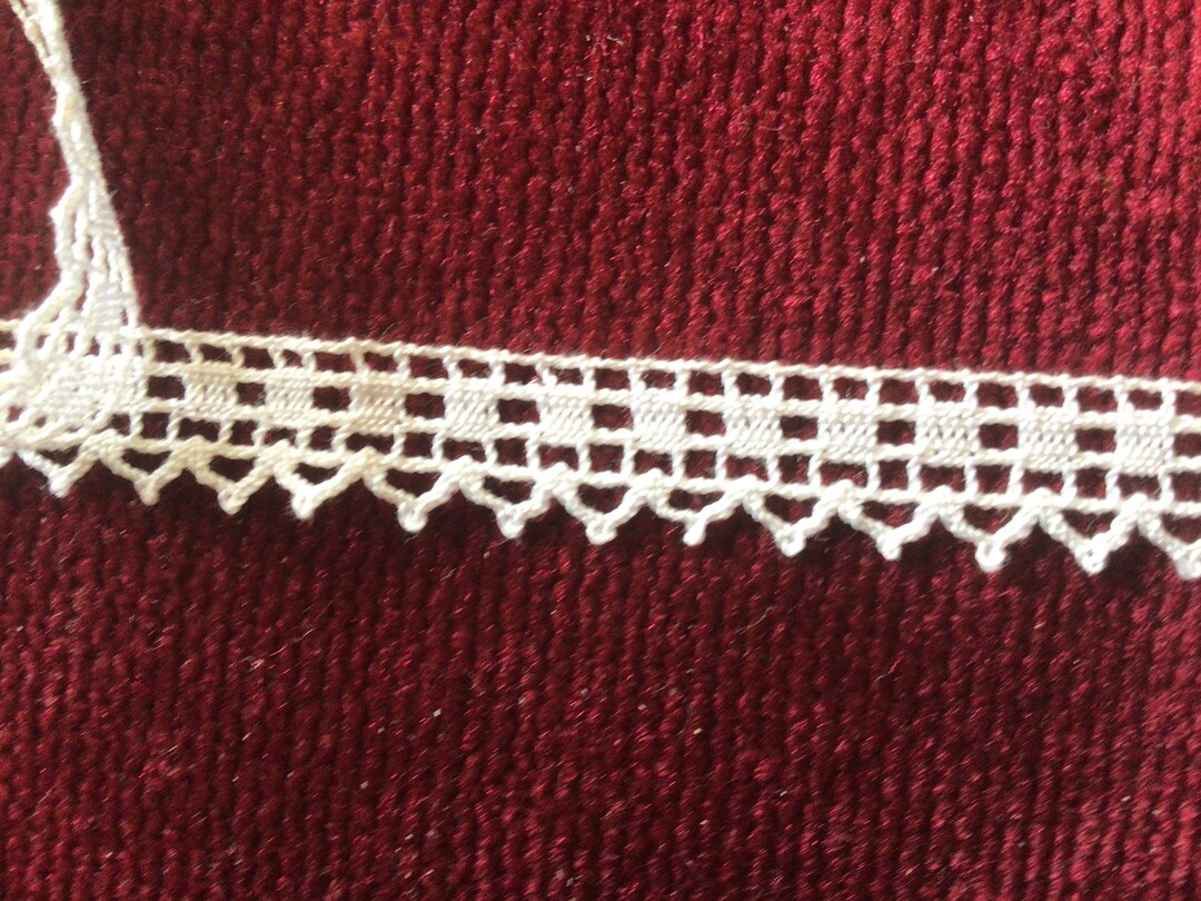 Batch of 8m of Very Strong White Cotton Lace Measuring 1cm Wide - Etsy
