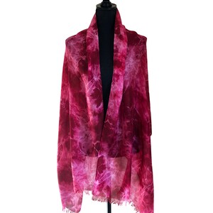 Burgundy Silk Scarf, Hand Dyed Wine Scarf, Original Batik Scarf, Wine ...