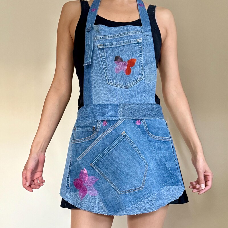 Upcycled Denim Apron - Etsy