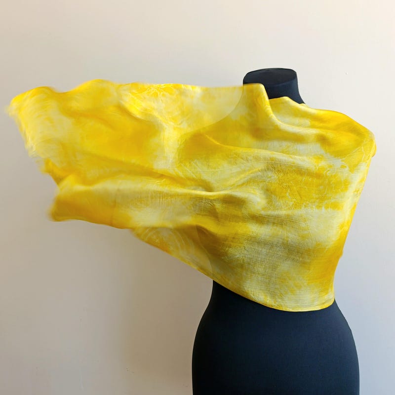 Bright Yellow Scarf - Etsy