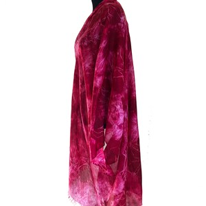 Burgundy Silk Scarf, Hand Dyed Wine Scarf, Original Batik Scarf, Wine ...
