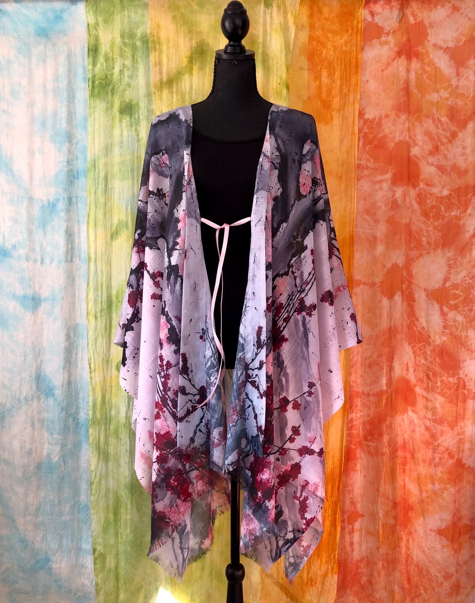 Sakura Kimono Drape - Original Abstract Art Cherry Blossom Flower Free ...