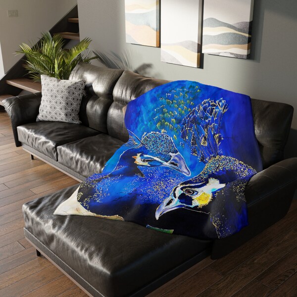 Royal Blue Throw Blanket - Etsy