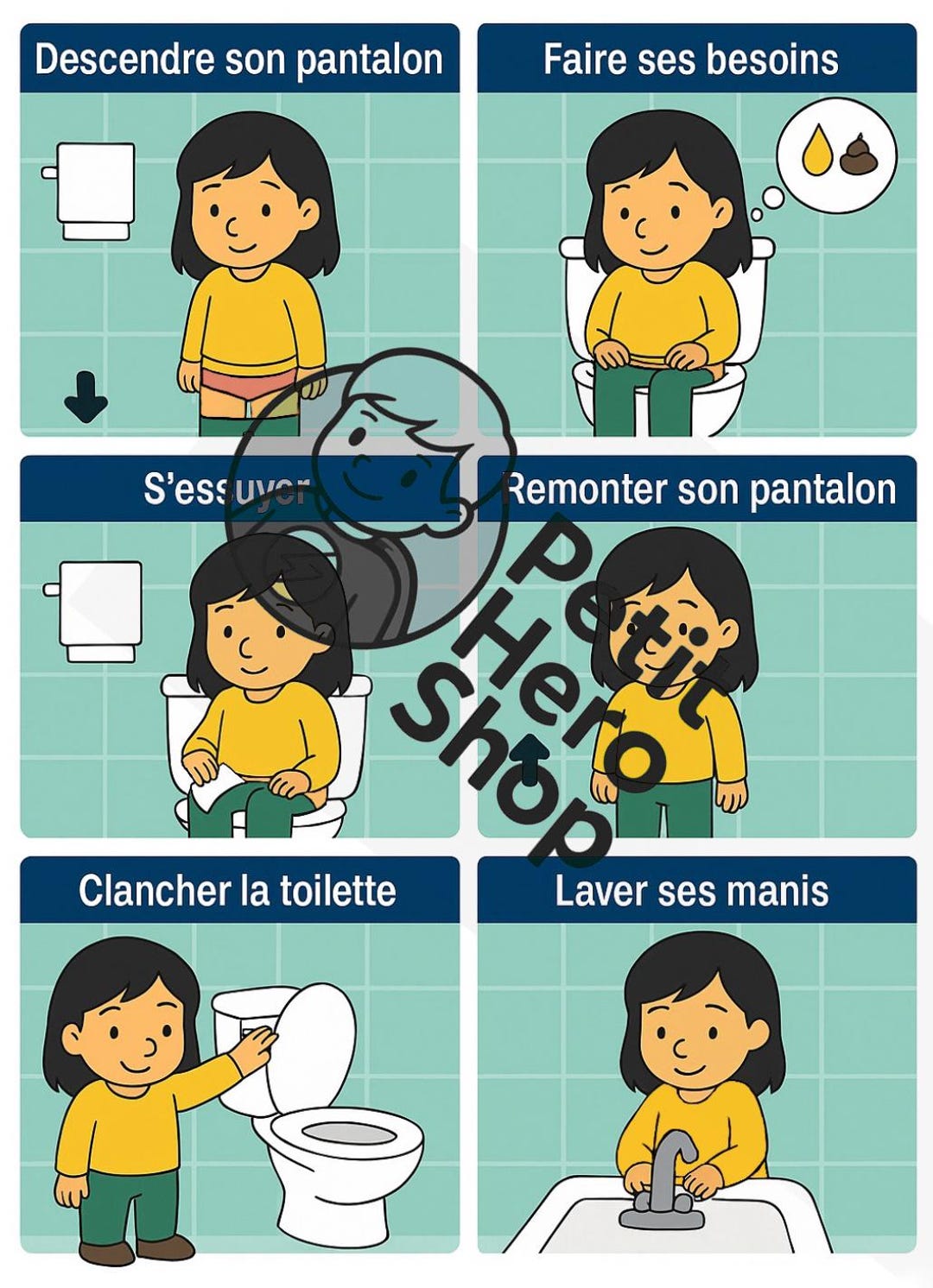 Toilet Training - Visual Aid - Girl - Etsy