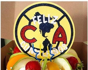 Club America Cake Topper, Club America Soccer Team, Club America Futbol ...