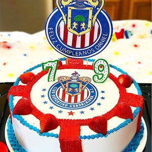 Chivas Cake Topper, Soccer Party Decor, Chivas Guadalajara Cake - Etsy