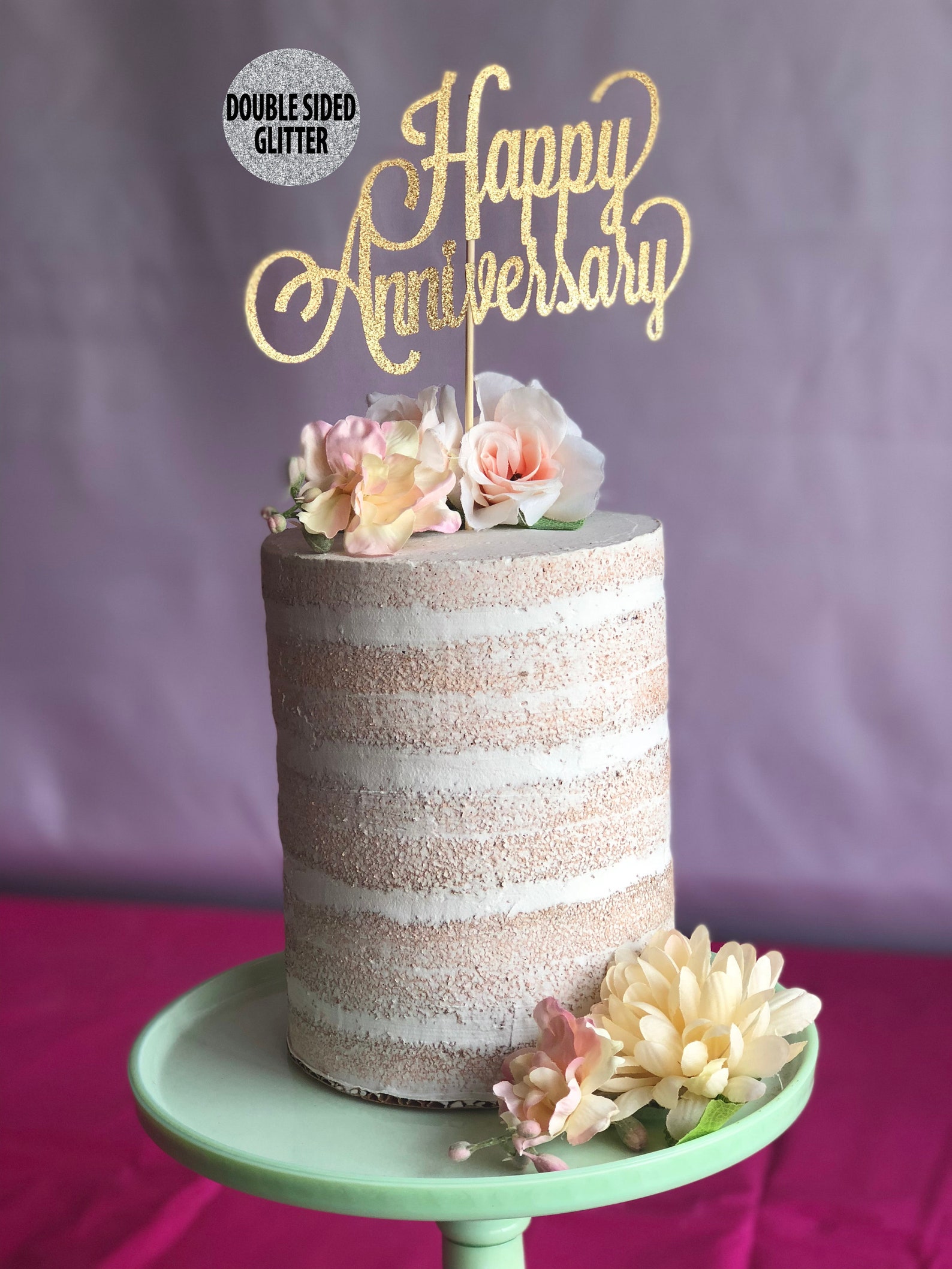 Happy Anniversary Cake Topper Anniversary Celebration | Etsy