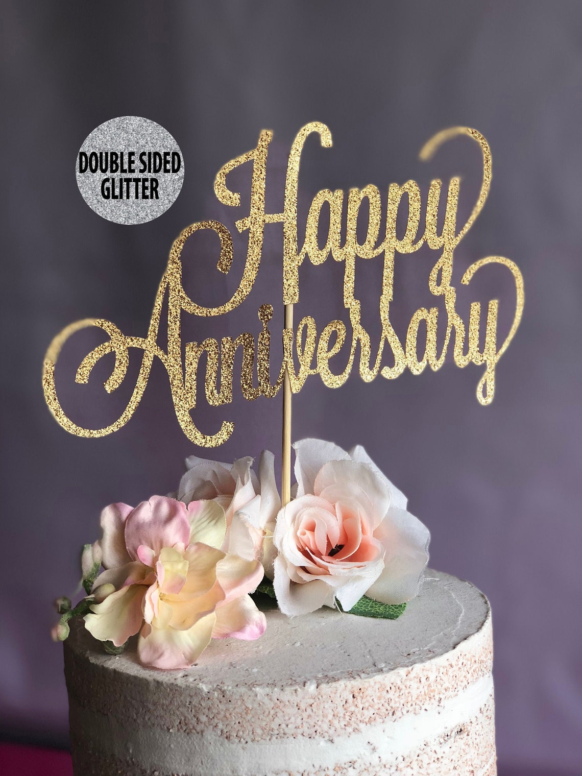 Happy Anniversary Cake Topper Anniversary Celebration | Etsy