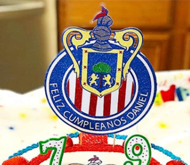 Chivas cake topper soccer party decor chivas guadalajara | Etsy