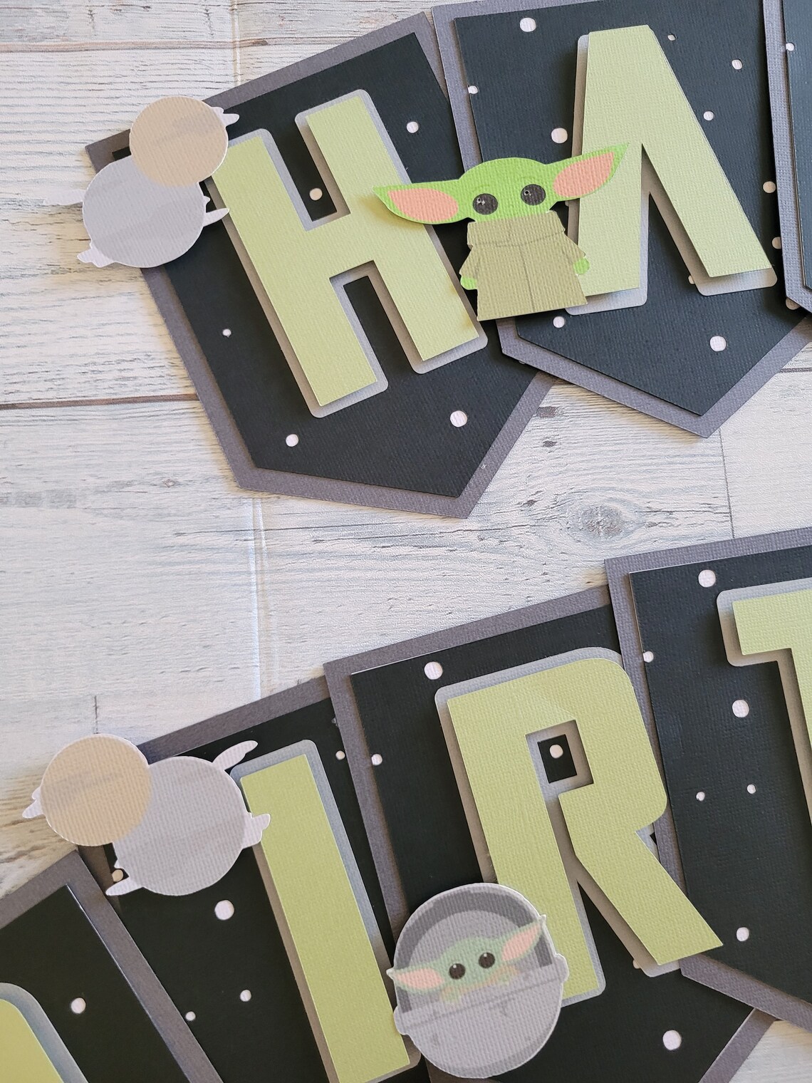 The Child Baby Yoda Banner 3D - Etsy