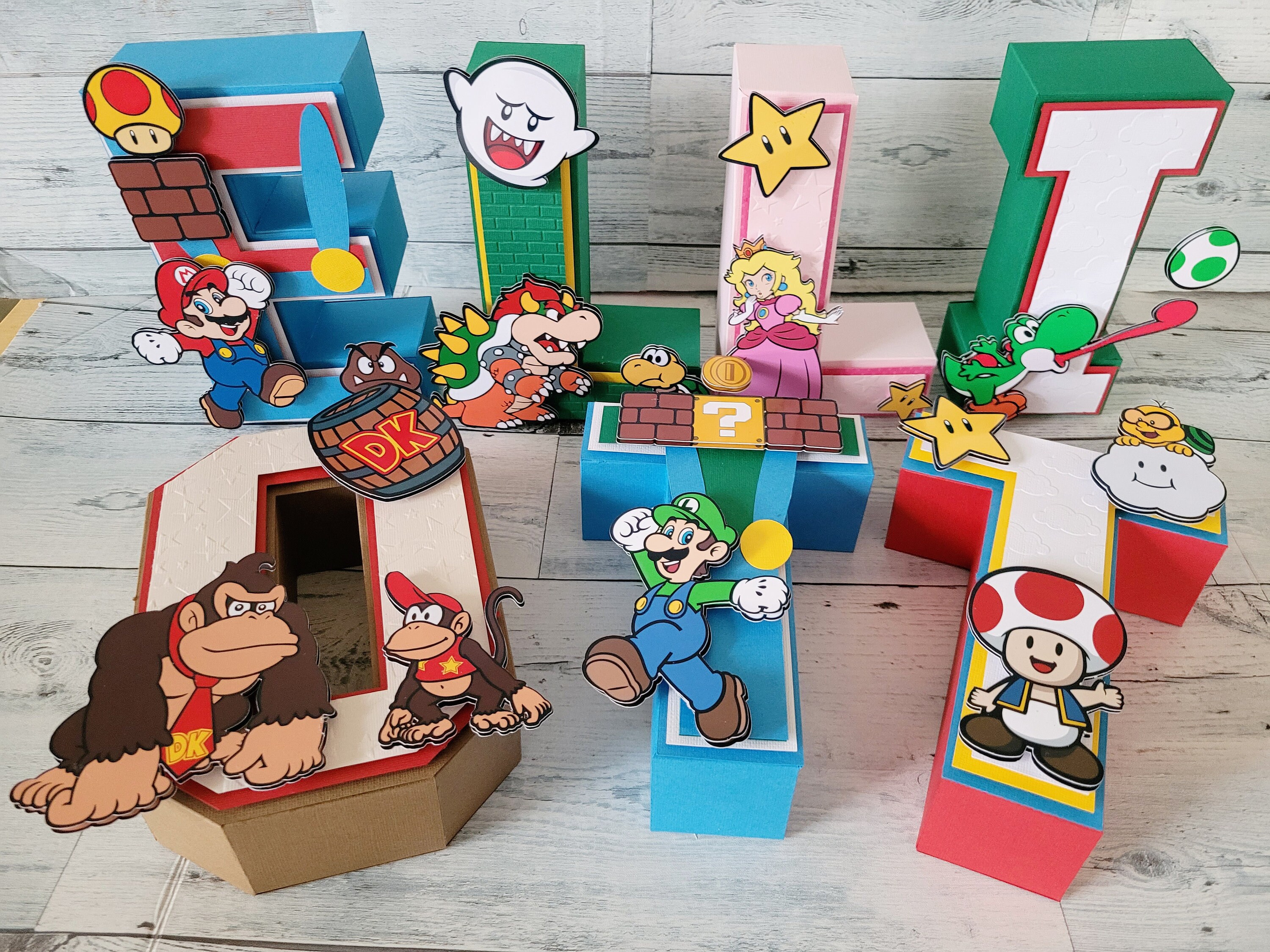 Mario Bros. 3D Letters/numbers - Etsy