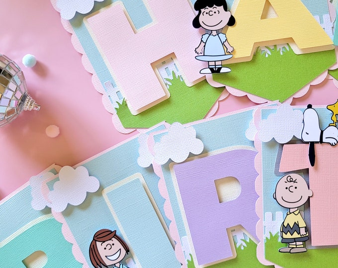 Charlie Brown Birthday Banner - Etsy