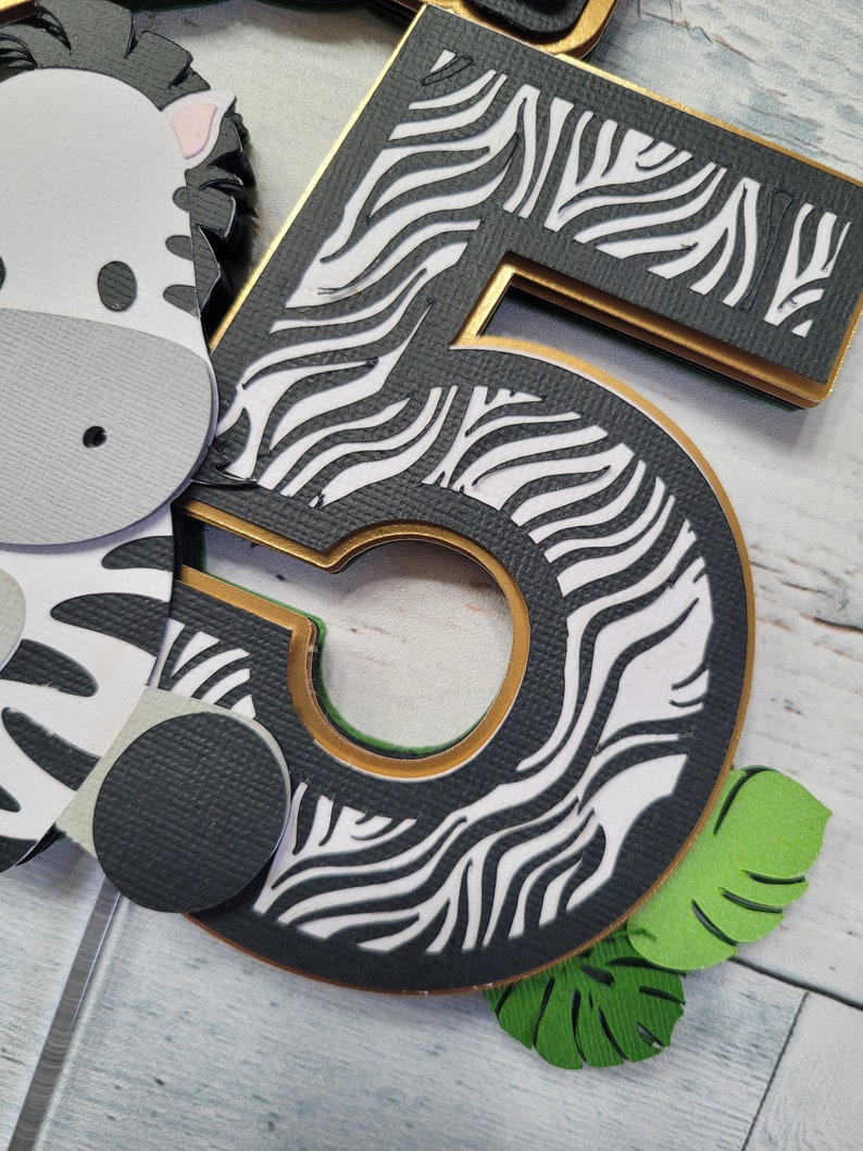 Zebra Cake Topper - Etsy