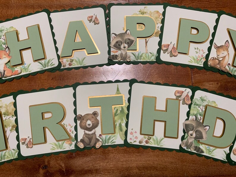 Woodland Animal Banner - Etsy