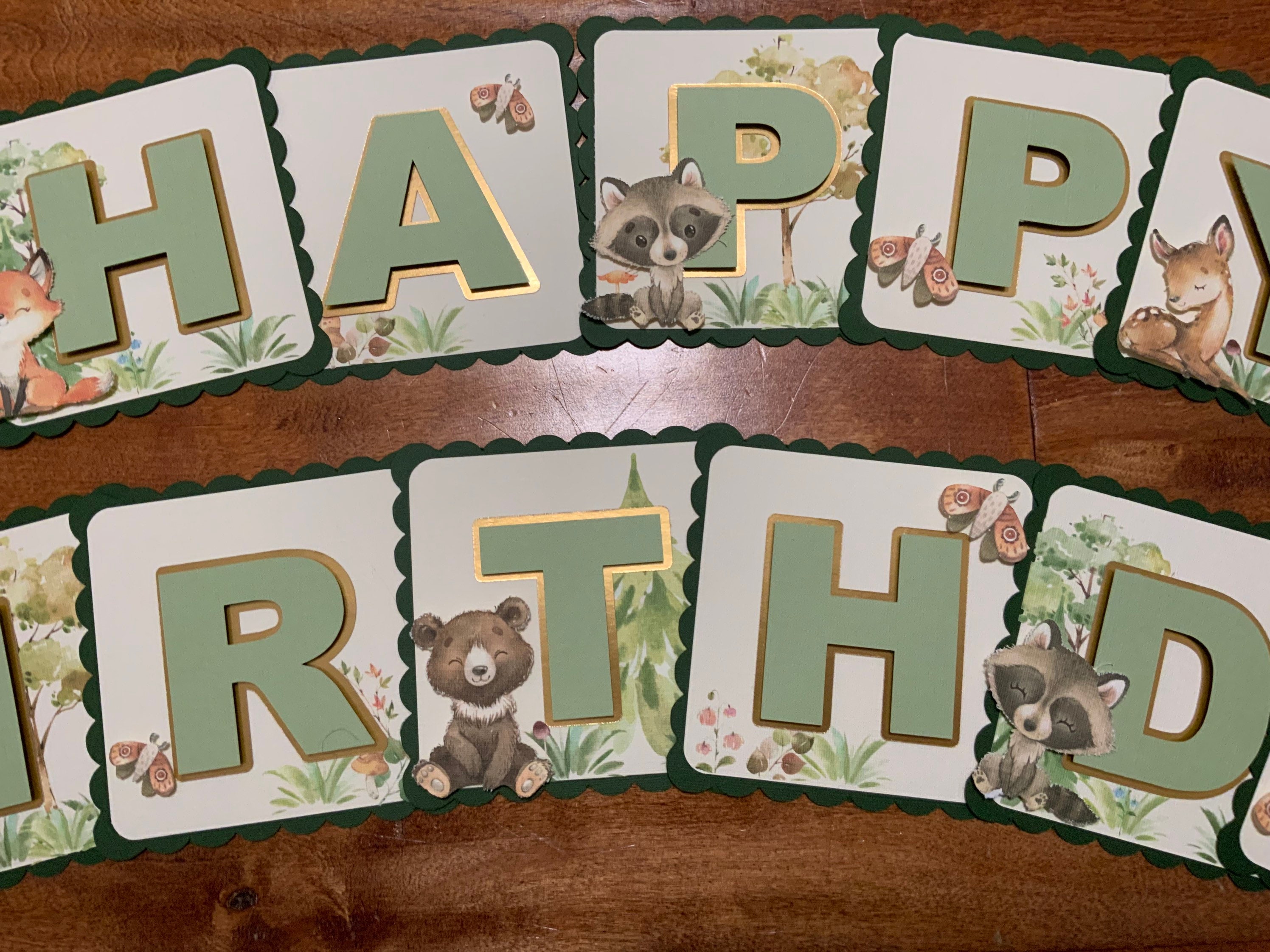 Woodland Animal Banner - Etsy