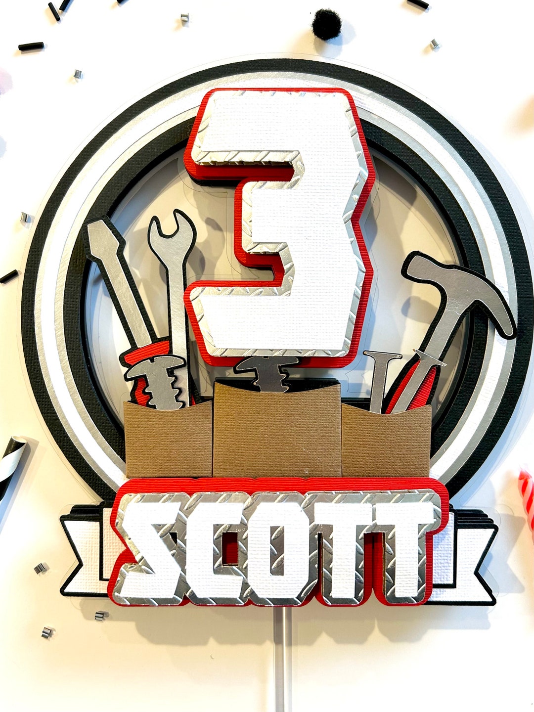 Tools Cake Topper, Construction Cake Topper - Etsy