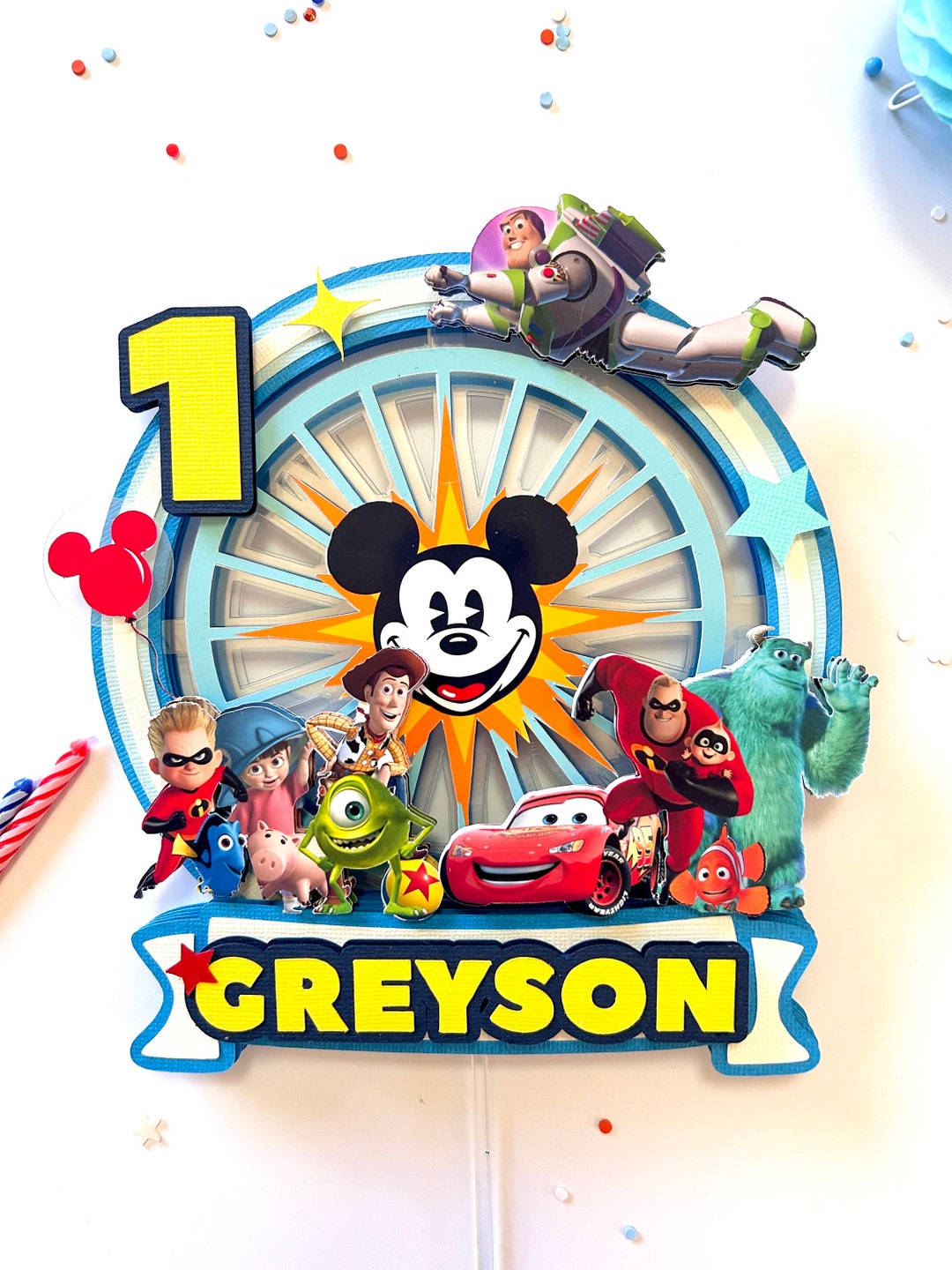 Pixar Cake Topper - Etsy