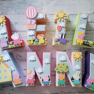 Peppa Pig 3D Letters - Etsy