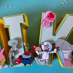 Yellow Sponge 3D Letters - Etsy