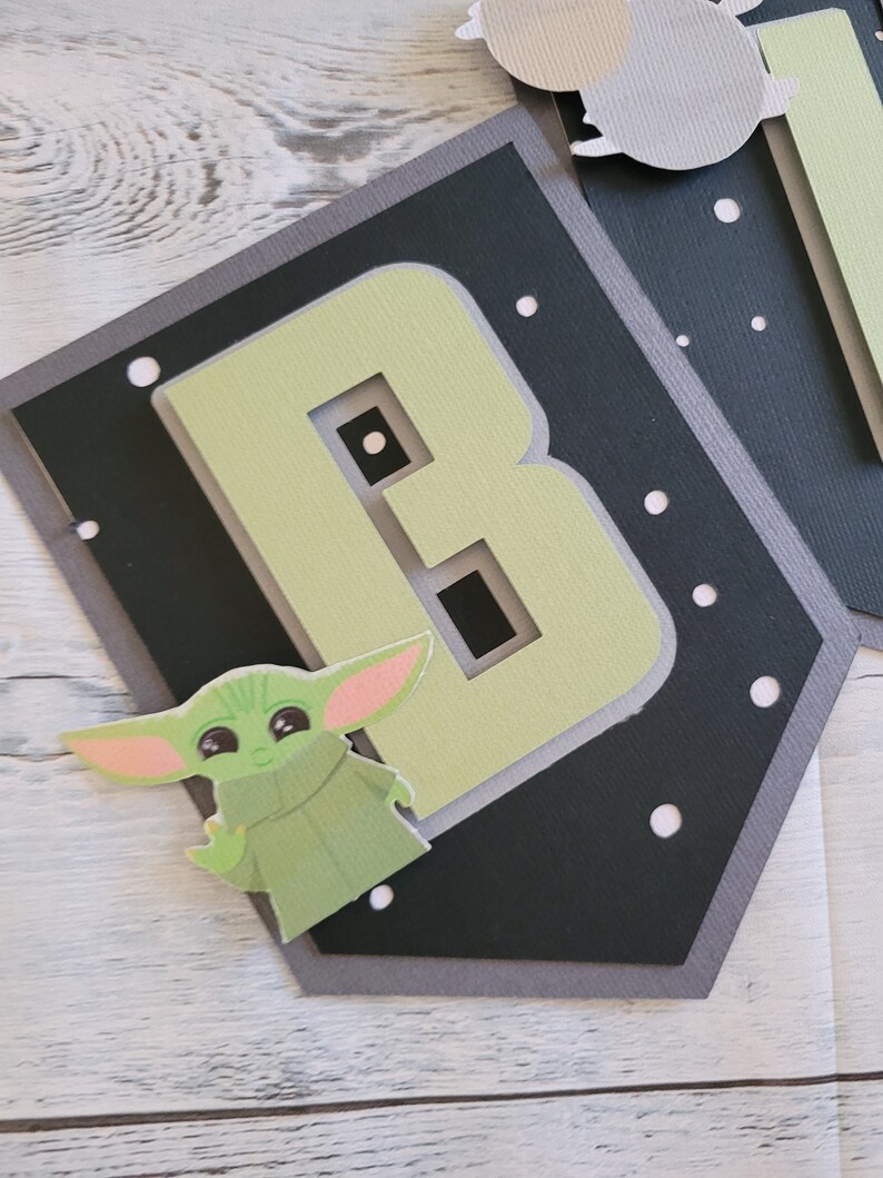 The Child Baby Yoda Banner 3D - Etsy