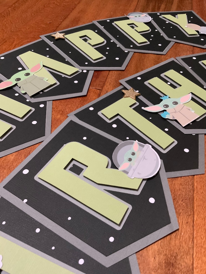 The Child Baby Yoda Banner 3D | Etsy