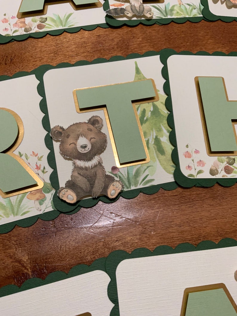 Woodland Animal Banner - Etsy