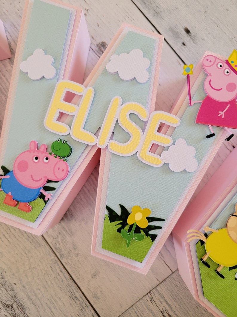 Peppa Pig 3D Letters - Etsy