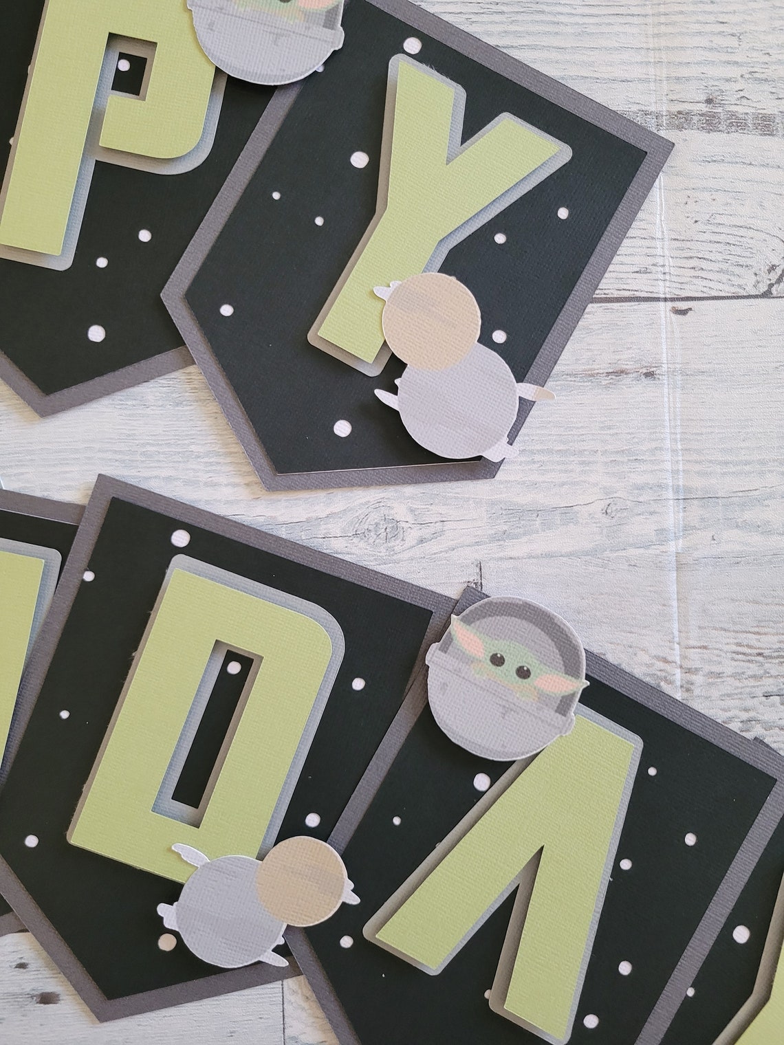 The Child, Baby Yoda Banner (3D) - Etsy