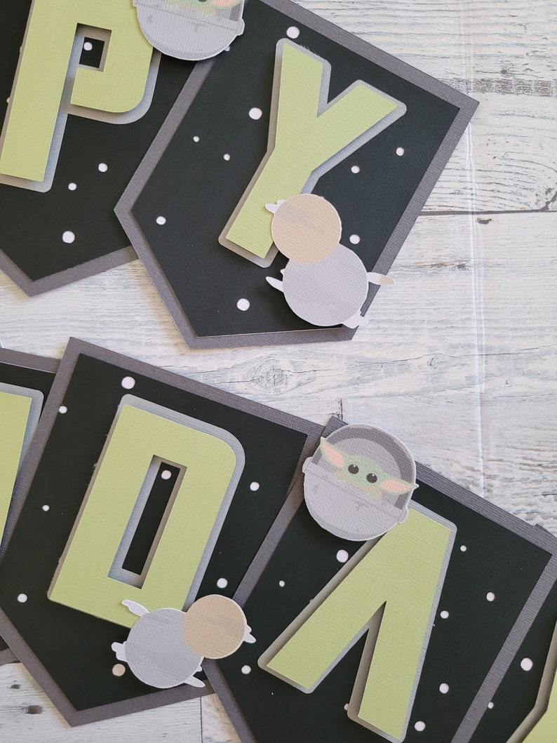 The Child Baby Yoda Banner 3D - Etsy
