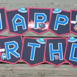Among Us Banner, Crewmate Birthday Banner - Etsy