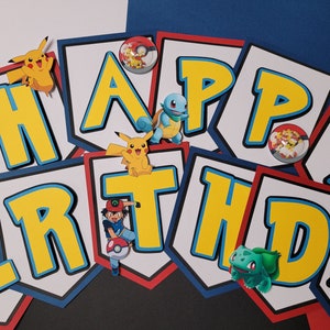 Pokemon Banner (3D) - Etsy