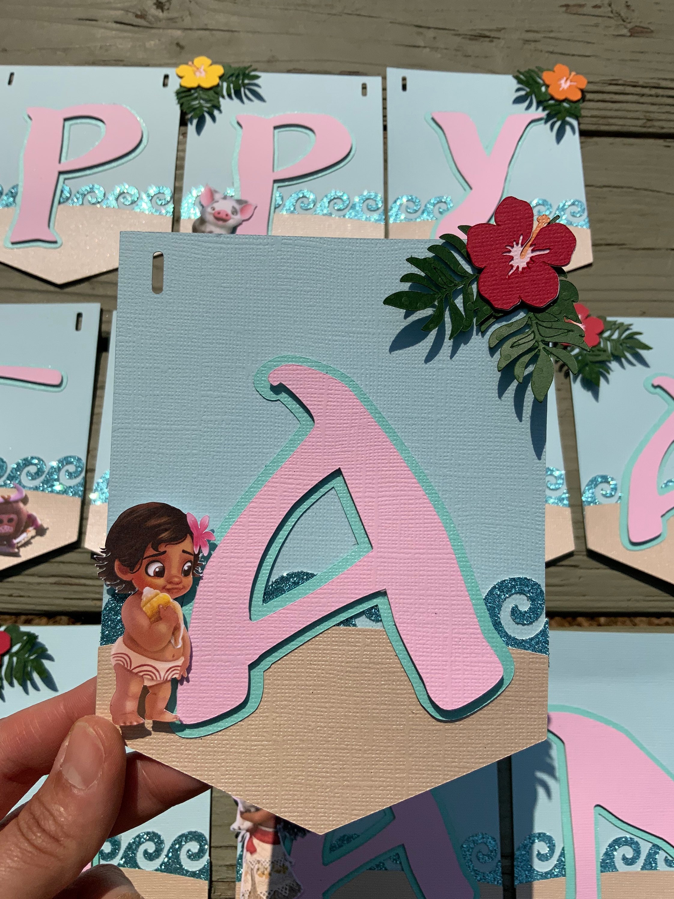 3D Moana Inspired Birthday Banner - Etsy