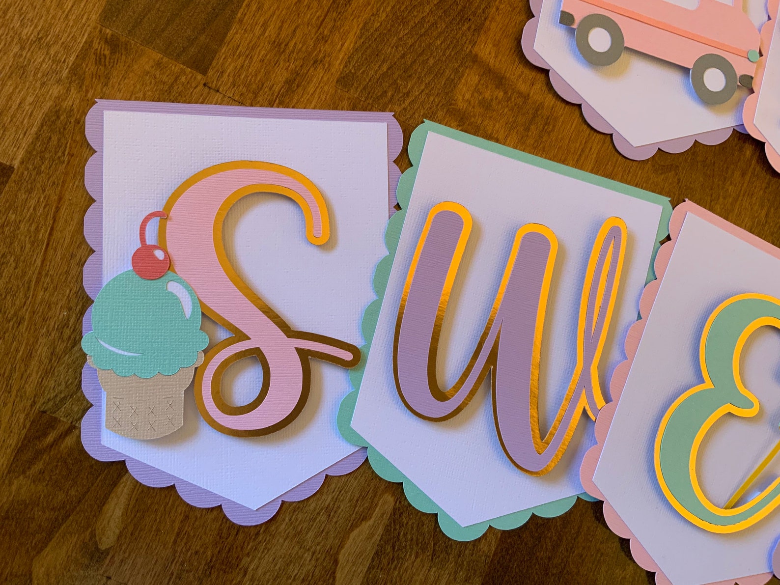 Two Sweet Banner (3D) - Etsy