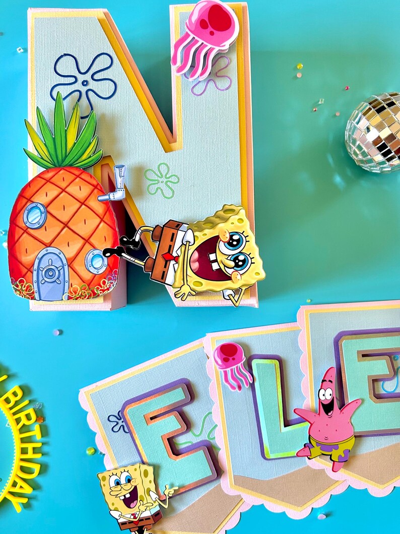 Yellow Sponge 3D Letters - Etsy