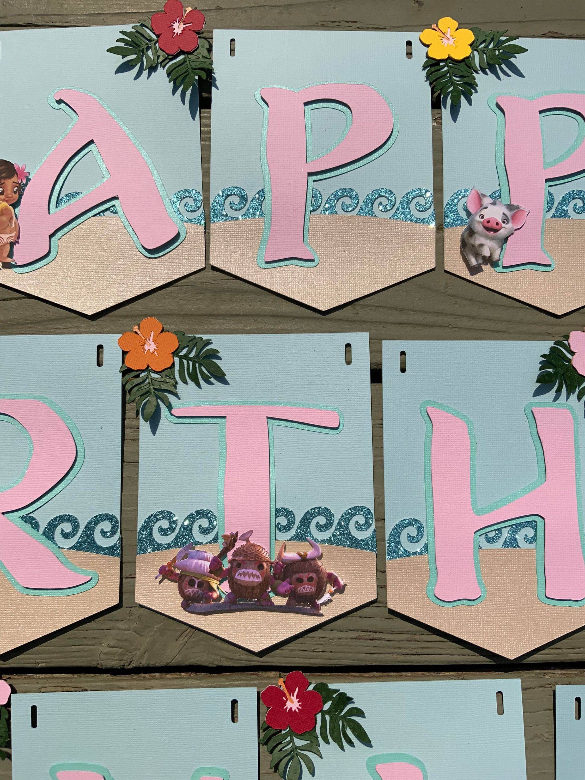 3D Moana Inspired Birthday Banner - Etsy