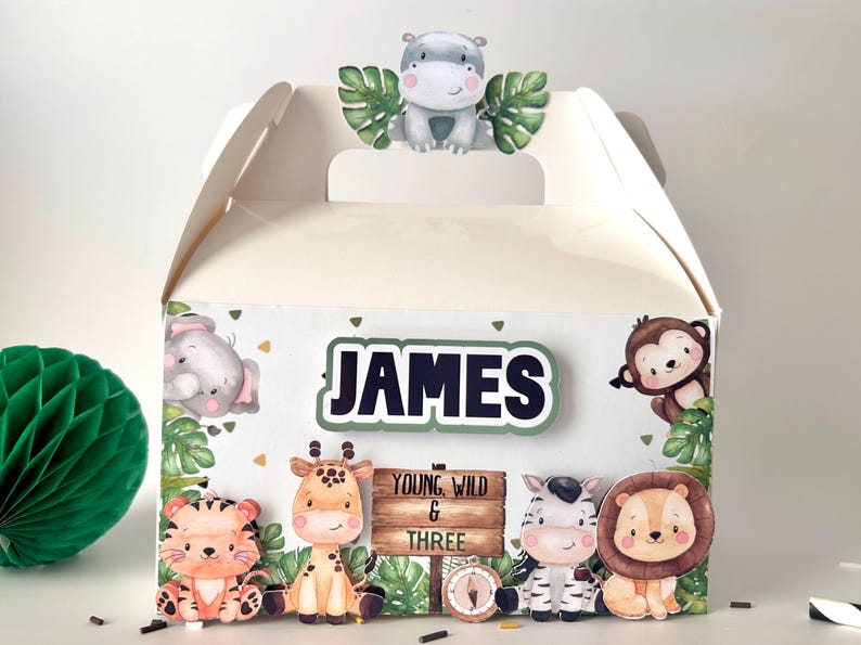 Safari Animal Favor Boxes - Etsy